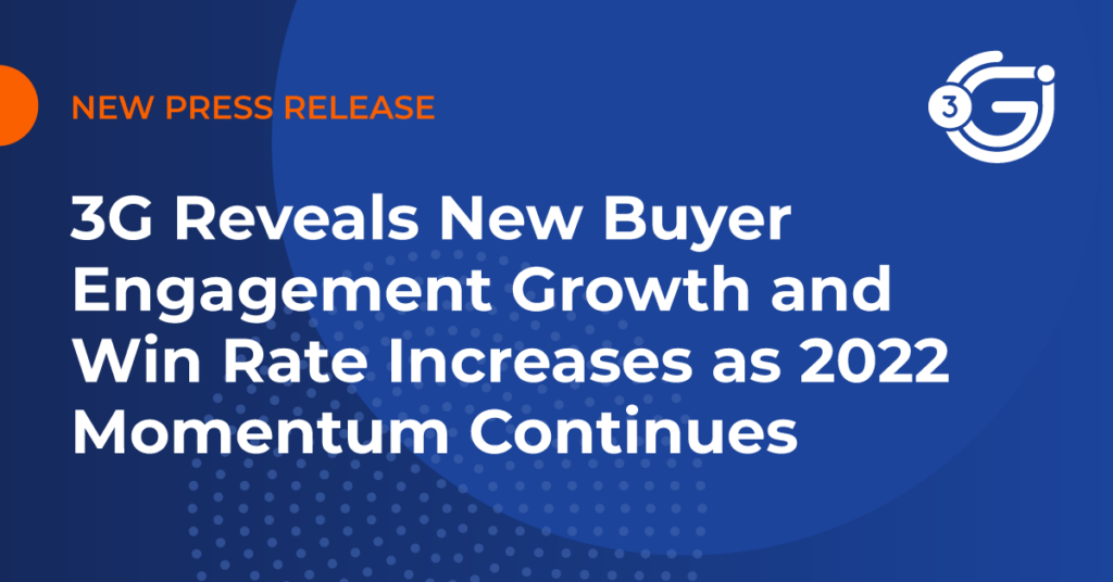 3G Reveals New Buyer Engagement Growth and Win Rate Increases as 2022 Momentum Continues - Go3g.com