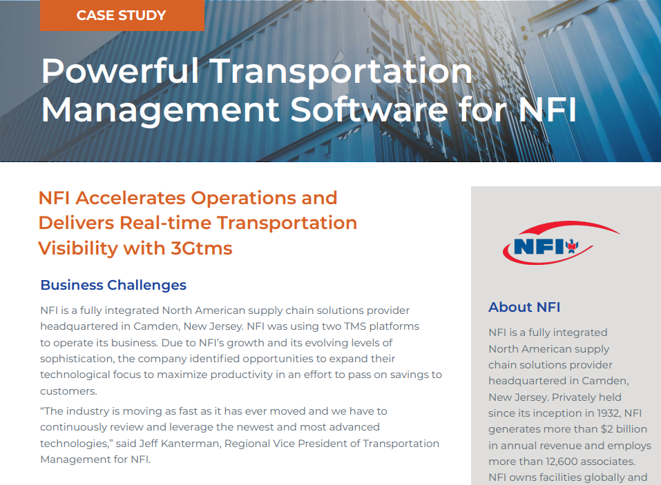NFI Accelerates Operations & Gains Real‑time Transportation Visibility ...